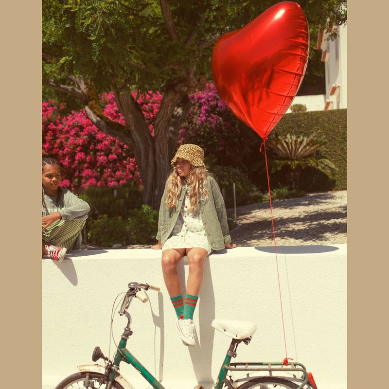 Piupiuchick Socks Green with Red Stripes – Studio Play