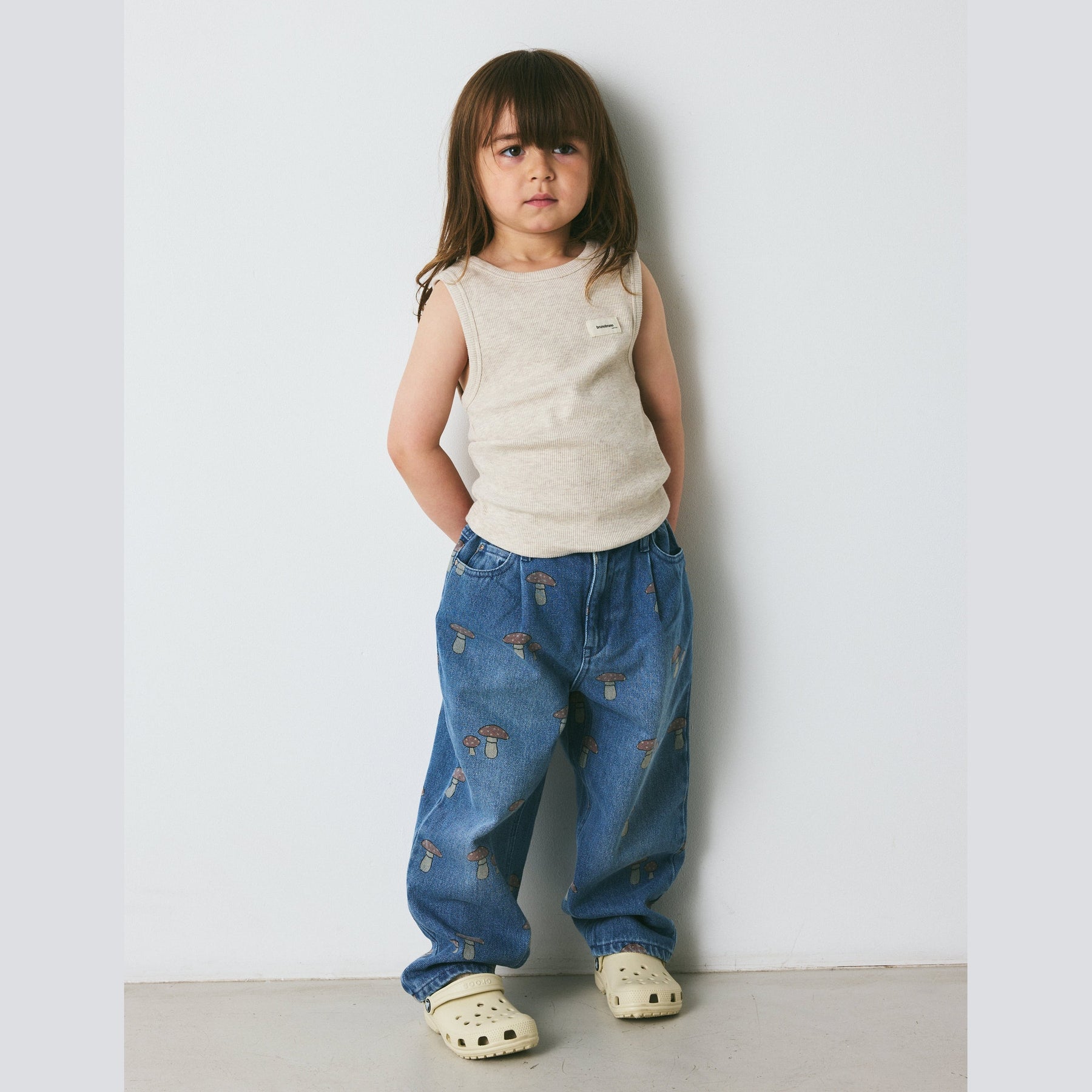 brunobruno nation DORETHY Aop Jeans Mid Blue – Studio Play