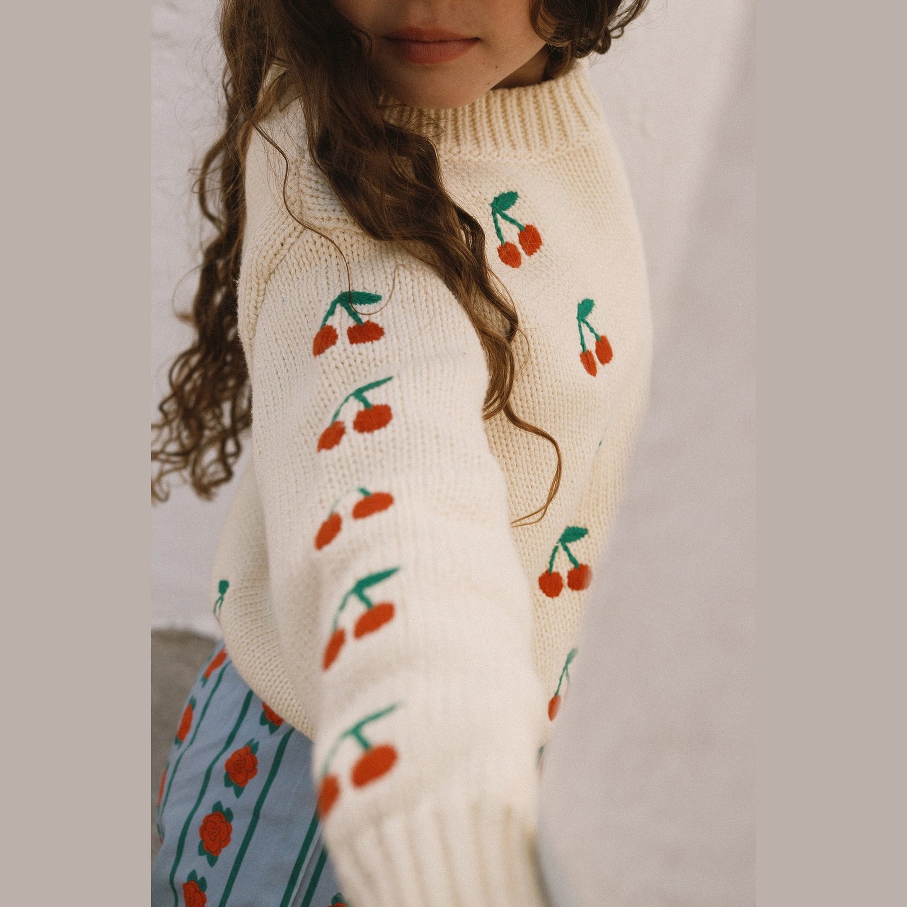 Tiny Cottons Mini Cherries Sweater Dusty Yellow – Studio Play